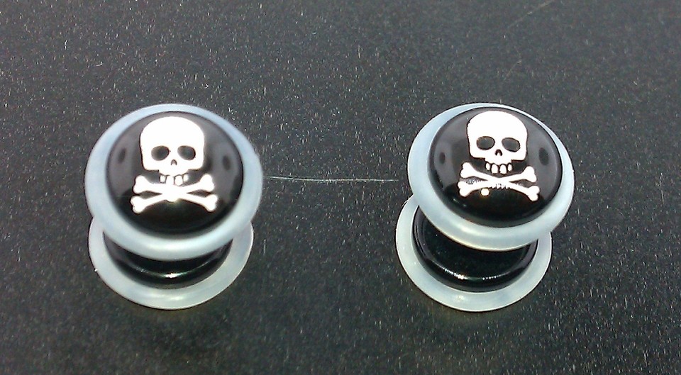 New Acrylic Fake Plugs, Cheater plugs, Assorted Design Available ( 16 ...