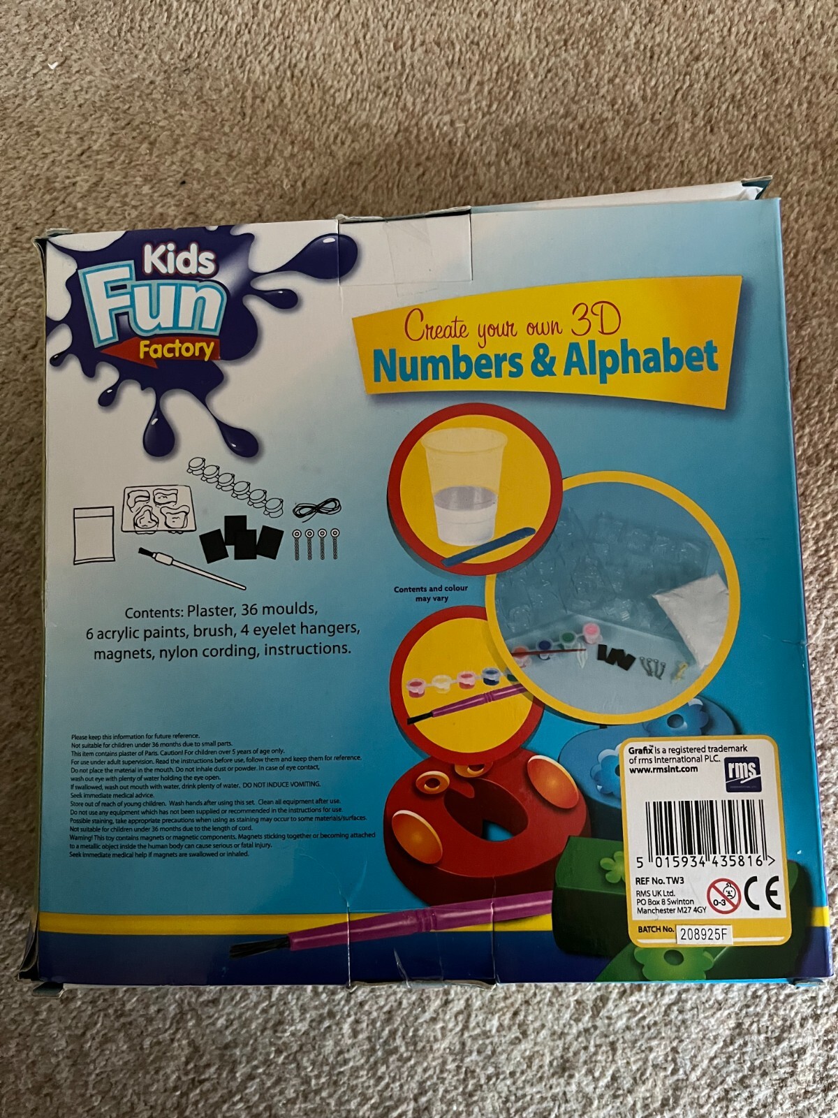 Create Your Own 3D Numbers & Alphabet Plaster Moulds and Paint Craft ...