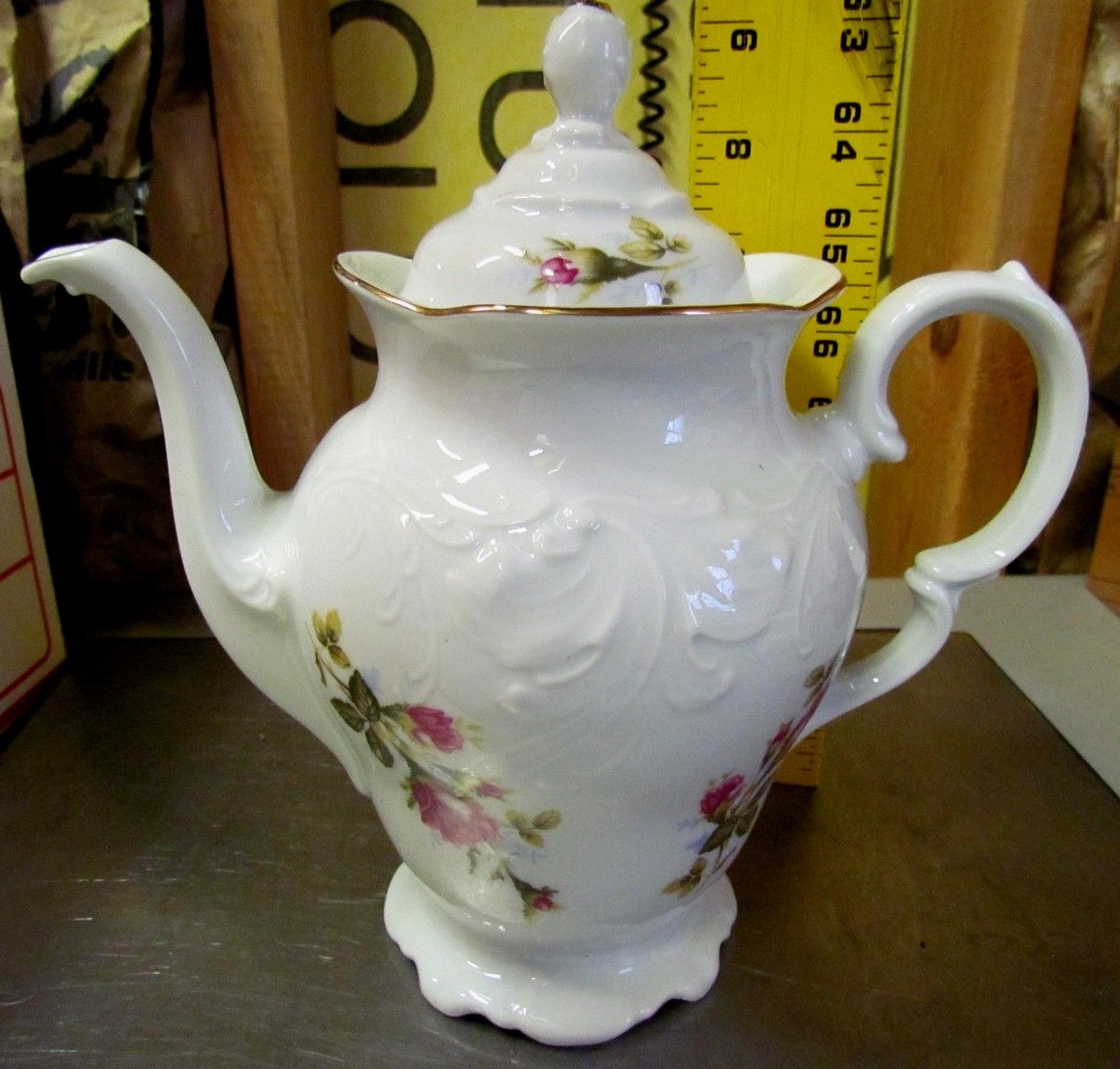 Beautiful Wawel Royal Vienna Rose 9" Poland Tea Coffee Pitcher Perfect ...