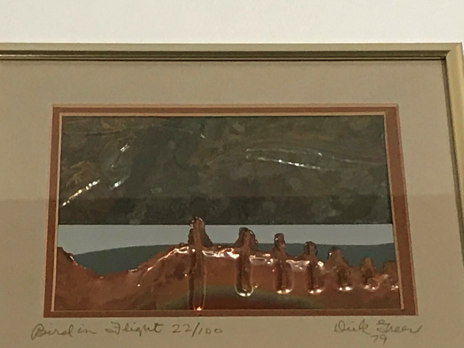 Bird in Flight Dick Greer Abstract Framed Metal Art Signed Limited 22/ ...