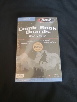 100 BCW CURRENT COMIC BOOK BACKING BOARDS ACID FREE Storage White ...