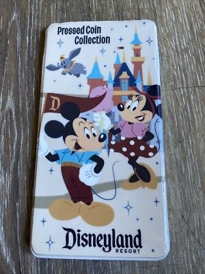 DISNEY MICKEY MINNIE DUMBO PRESSED PENNY QUARTER COIN BOOK HOLDER HOLDS ...