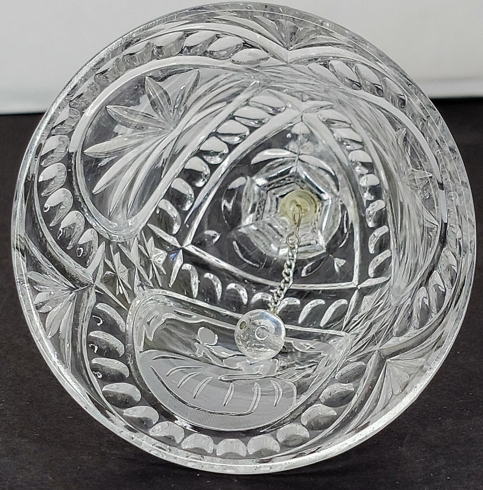 Bell Vintage Beautiful Etched Glass Bell My Lady Hand Mirror 7 in. Tall ...