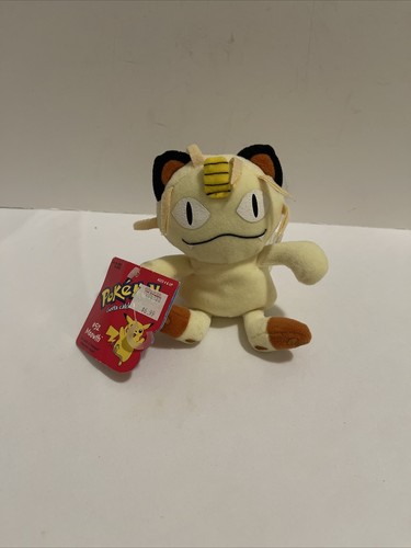 Pokemon #52 Meowth 1998 Bean Bag Plush Hasbro 5.5 Inches Tall Sitting ...