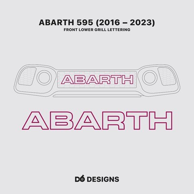 Abarth Front Grill Letters | 595 Series 4 (2016–2024) | Grape | eBay