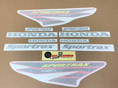 99-04 HONDA 400EX PLASTICS STICKERS DECALS OEM REPLACEMENT RED BLACK ...