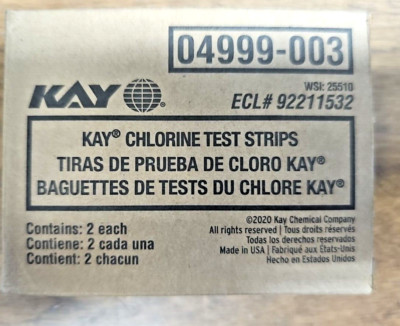 Ecolab Kay Chlorine Test Paper Strips (200 ct.) | eBay