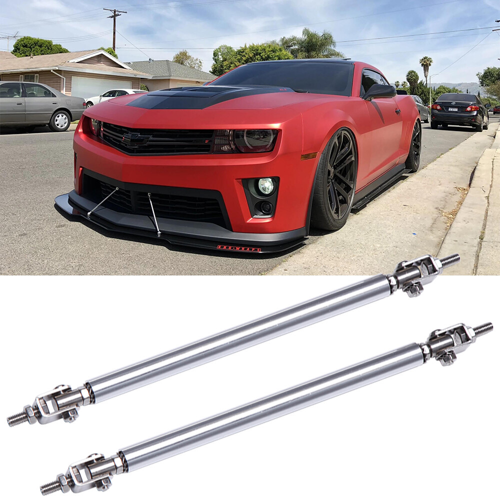For Chevrolet Camaro Adjustable Front Bumper Lip Splitter Strut Rods ...