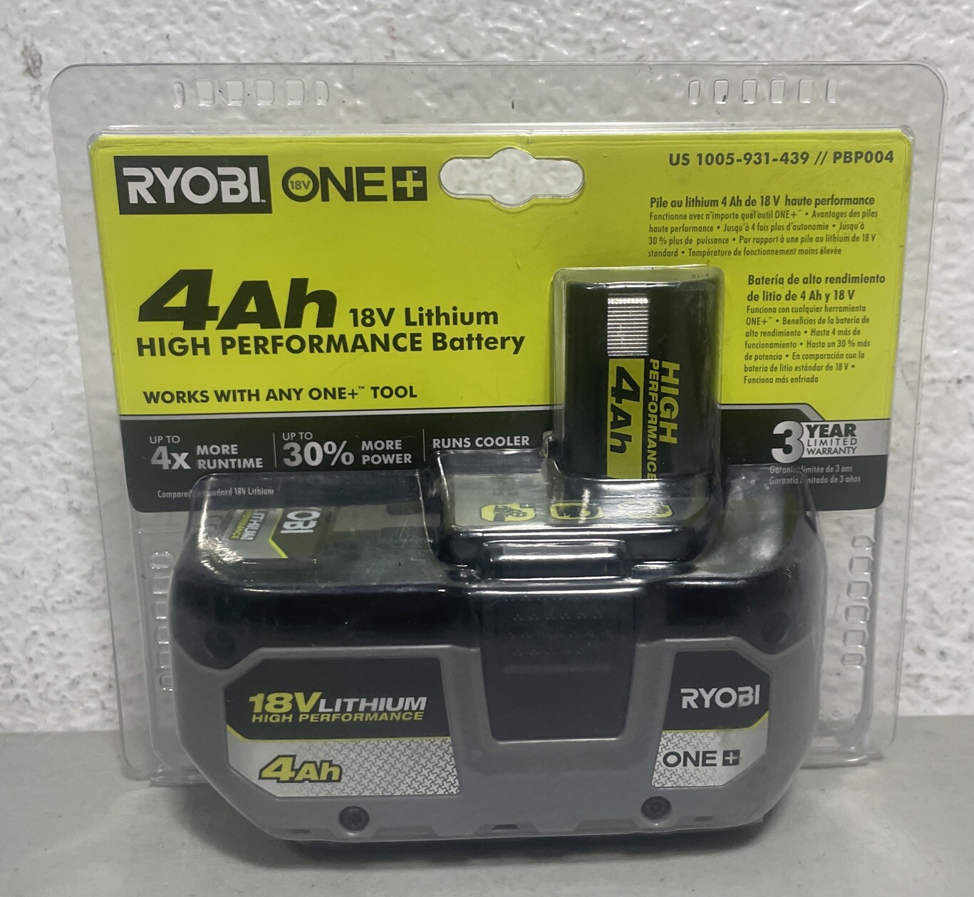 Ryobi One+ PBP004 4 Ah 18V Lithium-ion Battery -Genuine High ...