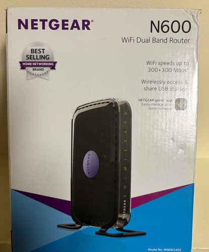 NETGEAR N600 WNDR3400 WI-FI DUAL BAND ROUTER Sealed - Open Box | eBay