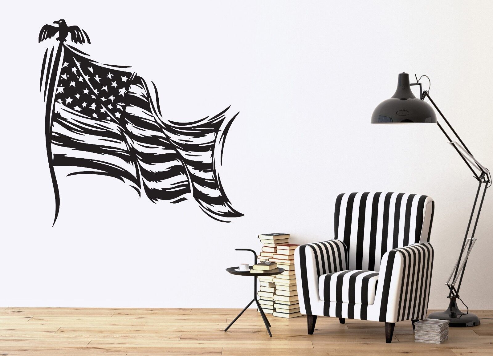 Wall Stickers Stars Striped Symbol of the State Flag of USA Vinyl Decal ...