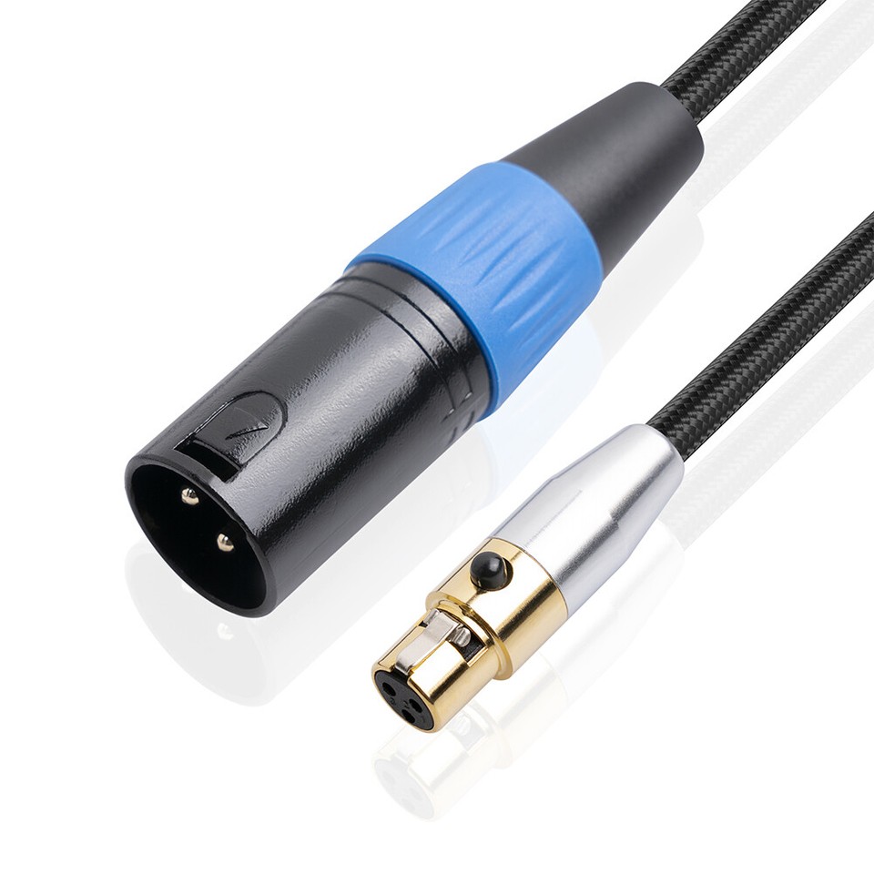 0.3M Mini XLR To XLR Adapter Cable 3 Pin Mini XLR Female To 3 Pin XLR ...