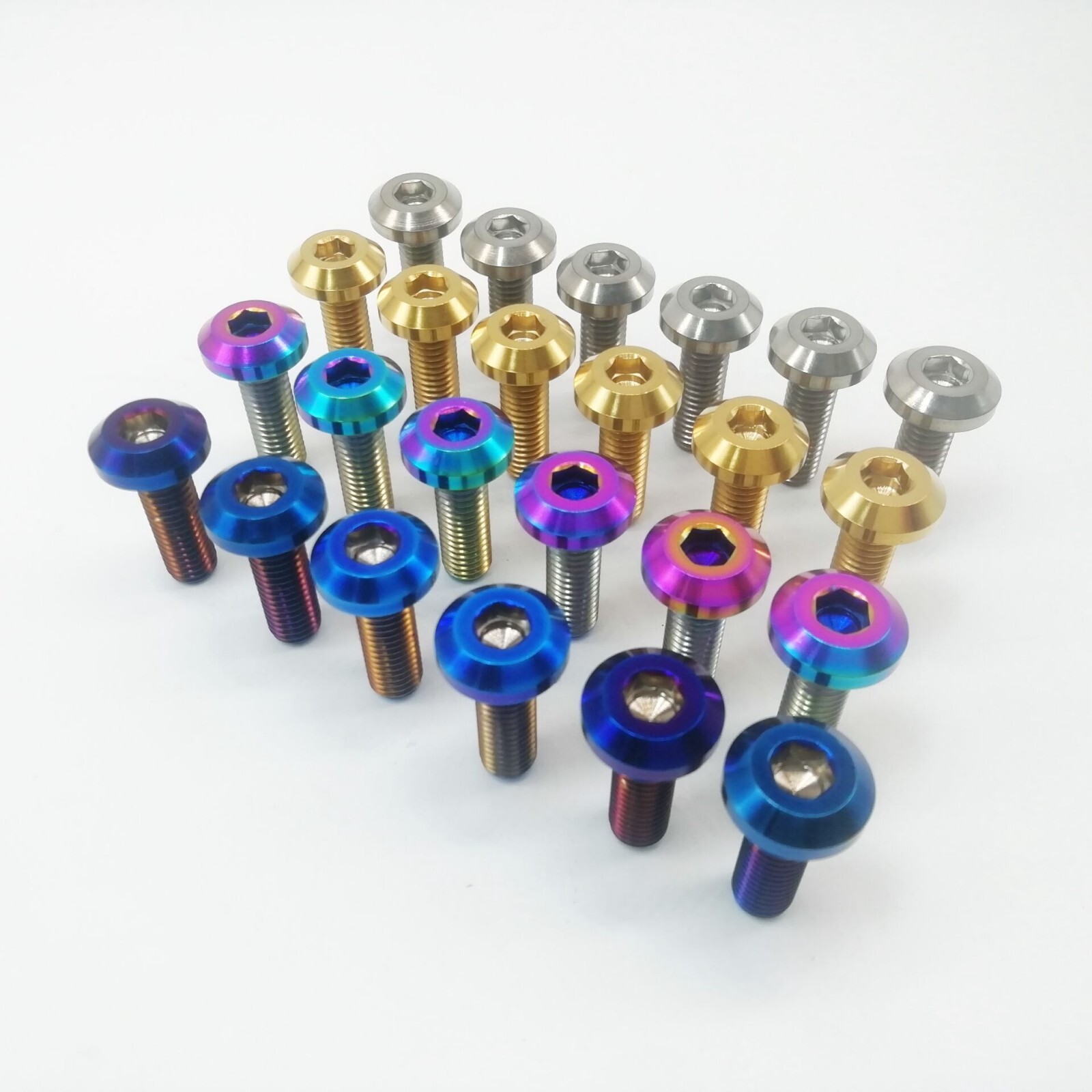6pcs Titanium Ti GR5 M8x25mm Motorcycle Brake Disc Mount Screws Rotor ...