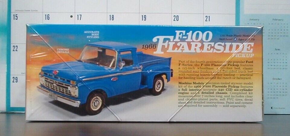 Moebius Models Ford 1966 F-100 Flareside 1:25 scale HOBBY TIME MODEL ...