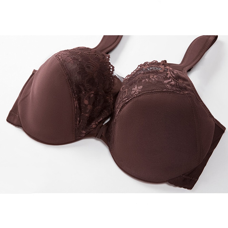 New Ladies Bras Front Closure Unpadded Brassiere Plus Size Full Cup ...