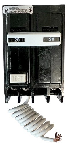 Eaton QBHGFT2020 2 Pole 20AMP 240V 22kaic Bolt-on Ground Fault Circuit ...
