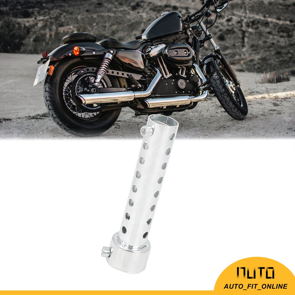 ONE 35mm Motorcycle Exhaust Pipe Baffle Muffler Baffle Universal Silver ...