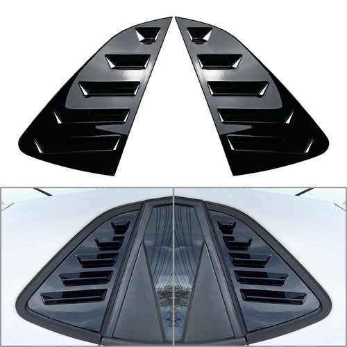 Fit VW Polo MK6 2018+ Rear Side Window Louver Vent Trim Cover Gloss ...