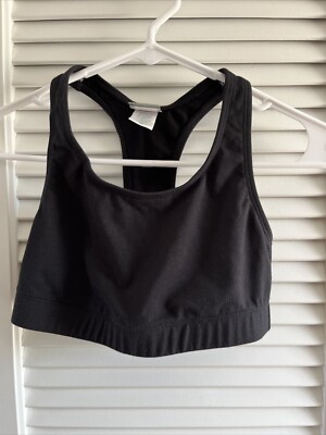Jockey Women's Sports Bra Small Black Wireless Racerback | eBay