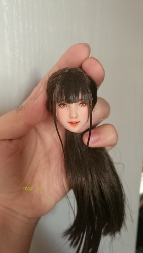 obitsu27 1/6 Beauty Girl Long Hair Head Sculpt For 12" PH TBL JO UD ...