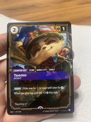 Riftbound Teemo Promo Card 197/298 League of Legends TCG NM English New ...
