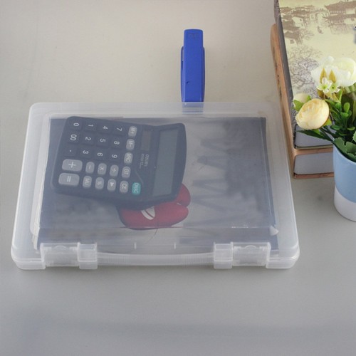 Plastic File Case Clear A4 File Document Organizer 32x23x4.5cm file box ...