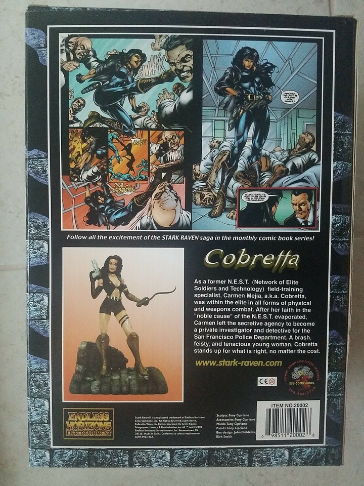 NEW STARK RAVEN 8” COBRETTA ACTION FIGURE SERIES 1 ENDLESS HORIZONS ...