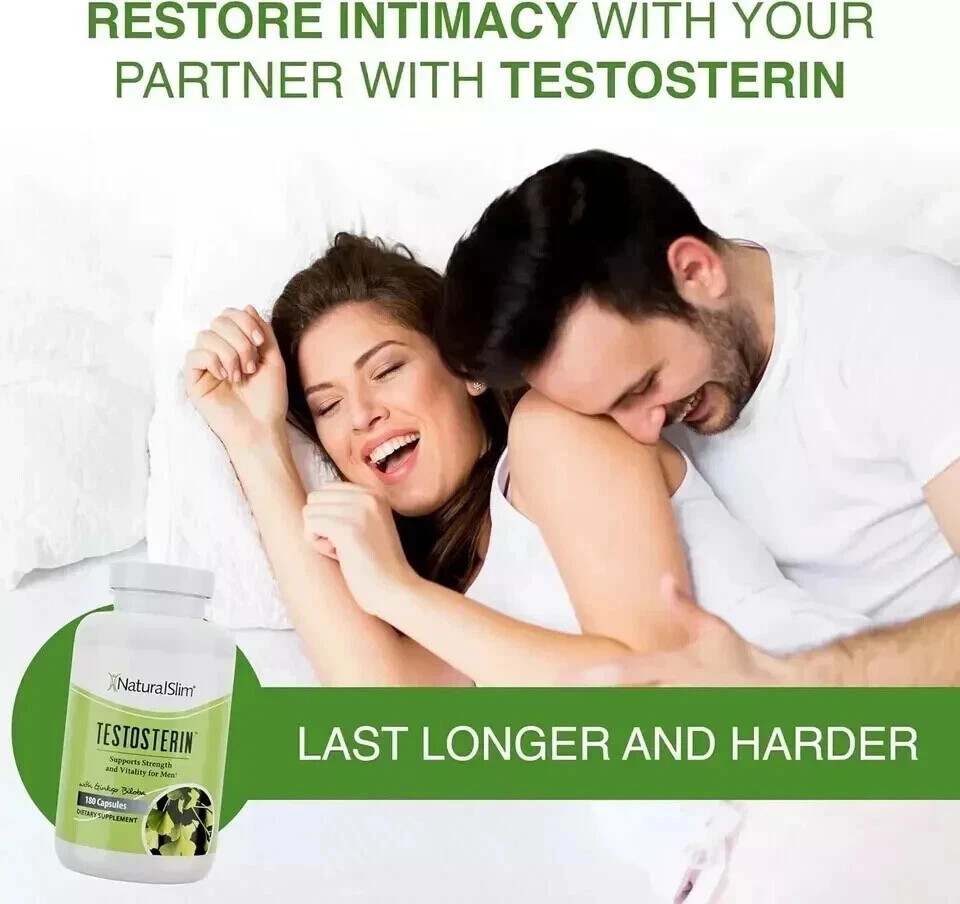 Natural Slim Testosterin Men's Multivitamins Booster 180 Capsules ...