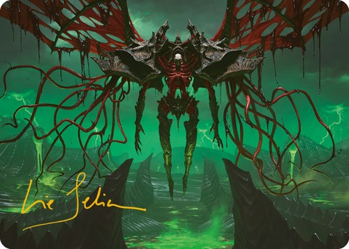 MTG ART SERIES, ARCHFIEND OF THE DROSS Gold Signature By Lie Setiawan ...