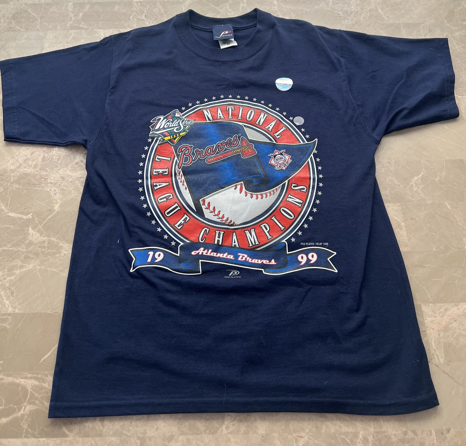 New Vintage pro player 90s 1999 Atlanta BRAVES Nation… - Gem