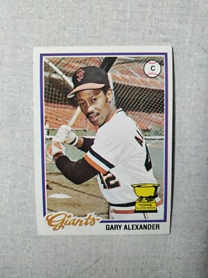 1978 Topps.. #624 Gary Alexander Ex Giants Read Description | eBay