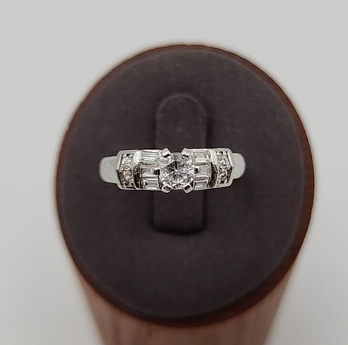Cubic Zirconia CZ Round Cut S925 Sterling Silver Engagement Wedding ...