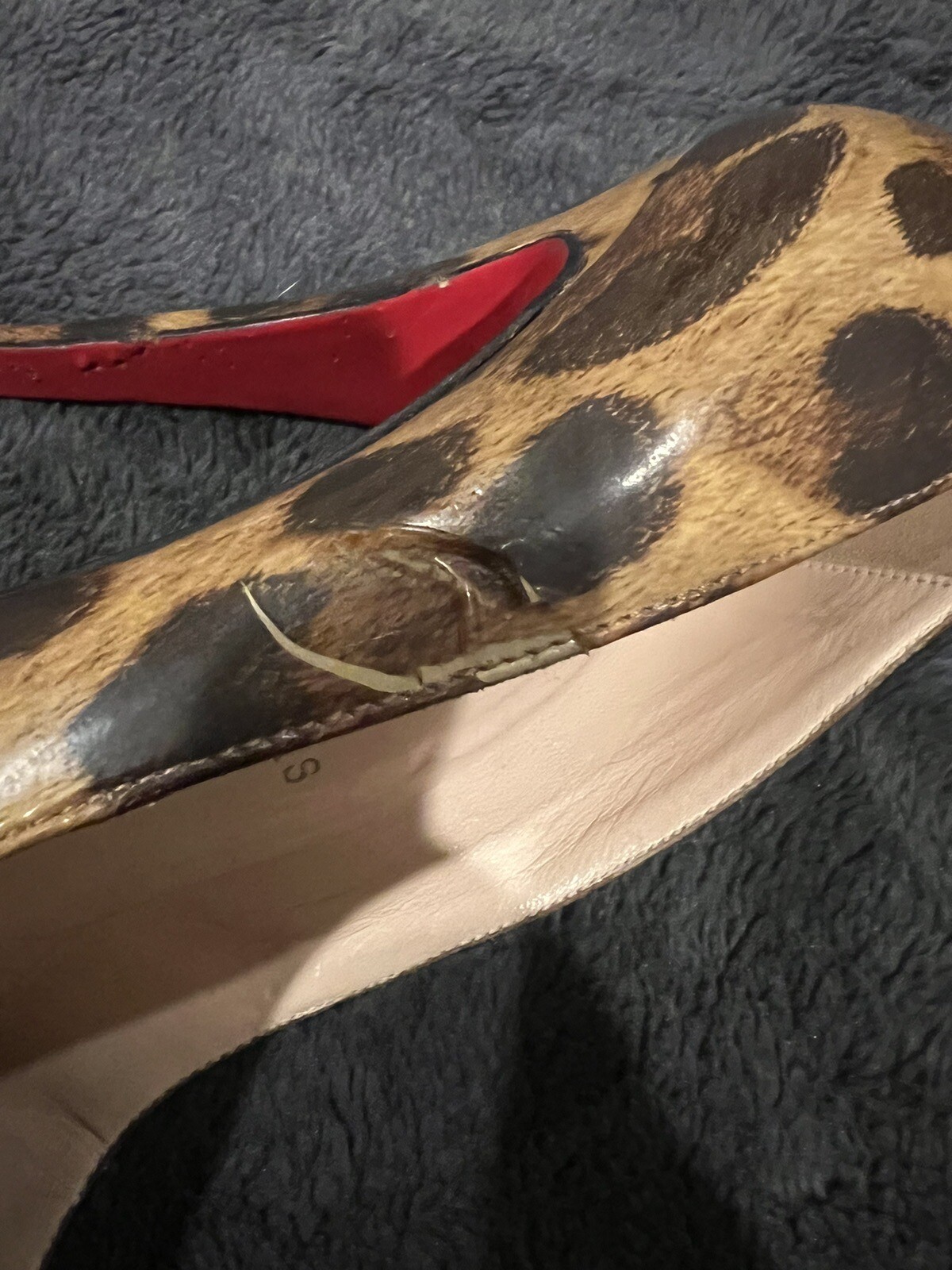 Christian Louboutin Patent Leopard Décolleté 868 100mm 41 Heels | eBay