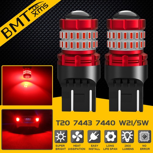 Super Red T20 7443 7440 LED Brake Tail Light Bulb For Toyota Camry 2012 ...