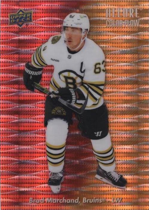 2023-24 Upper Deck Allure - Color Flow Brad Marchand #CF-20 Red Orange ...