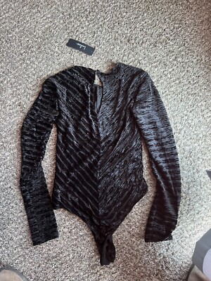 Lulus Clear Black Body Suit Size Small | eBay