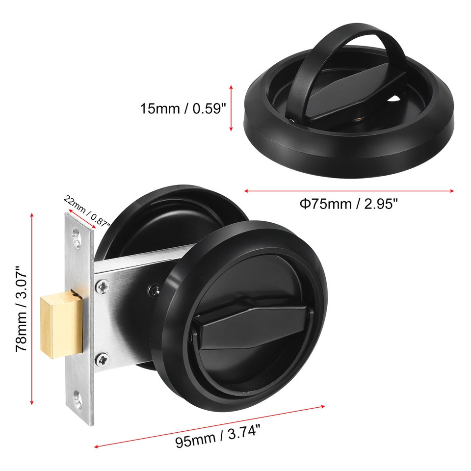 Round Recessed Door Lock Stainless Steel Hidden Cup Door Handle | eBay