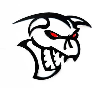 2x Emblem Logo Badge Demoncat Ghoul Redeye for Hellcat Challenger ...