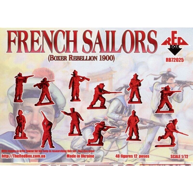 French Sailors, Boxer Rebellion 1900 (48 figures, 12 poses) 1/72 RedBox ...