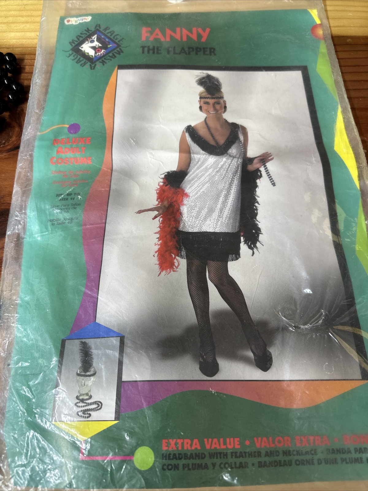 Fanny The Flapper Mask A Rage Deluxe Adult Costume Up To Sz 16 | eBay