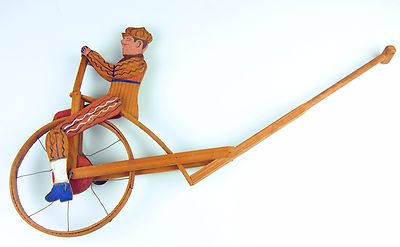 PUSHING TOY. WITH AUTOMAT. POLYCHROME WOOD. GERMANY. CIRCA 1900 | eBay