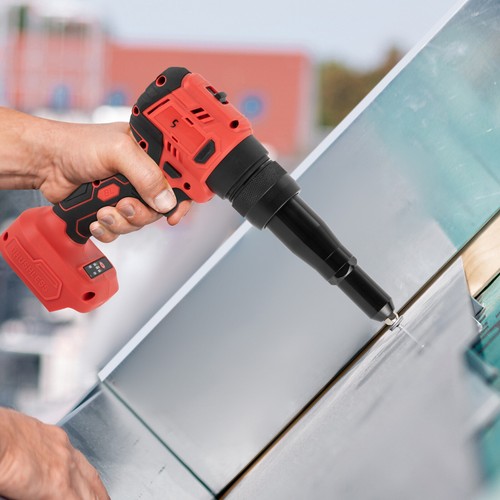 Electric Rivet Gun Tool Set, Cordless Brushless Rivet Tool Kit ...