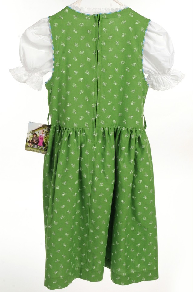 Kinder Dirndl 3ltg. Bluse+Schürze pink hellblau grün Teenager Isar ...