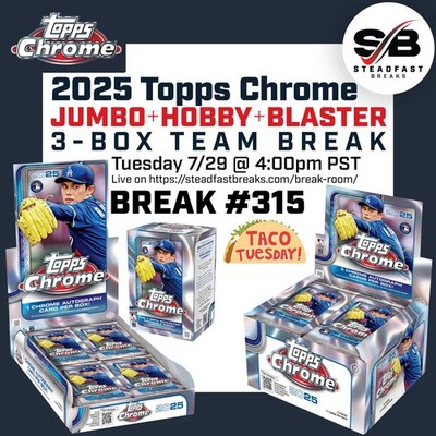 Seattle Mariners 2025 Topps Chrome JUMBO + HOBBY 3-Box Team Break #315 ...