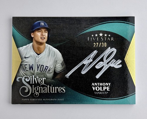 2024 Topps Five Star - Silver Signatures Anthony Volpe #SS-AV Aqua /30 ...