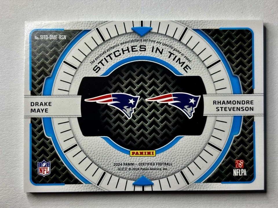 2024 Panini Certified - Stitches in Time Patch /20 Stevenson, Drake ...