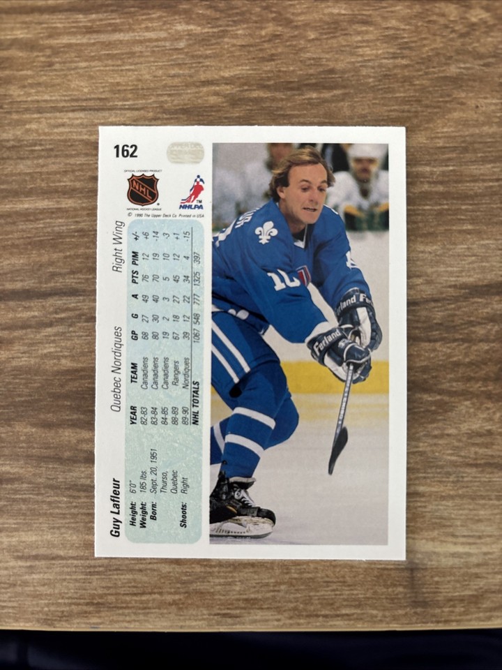 1990-91 Upper Deck - Guy Lafleur #162 | eBay
