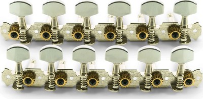 WD 12 String 6-On-A-Plate Open Back Steel String Tuning Machines Chrome ...