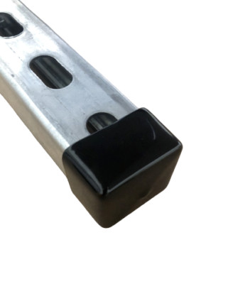 Pack of 100 Black End Strut Caps 1-5/8" Plastic Vinyl Uni-Strut Safety ...