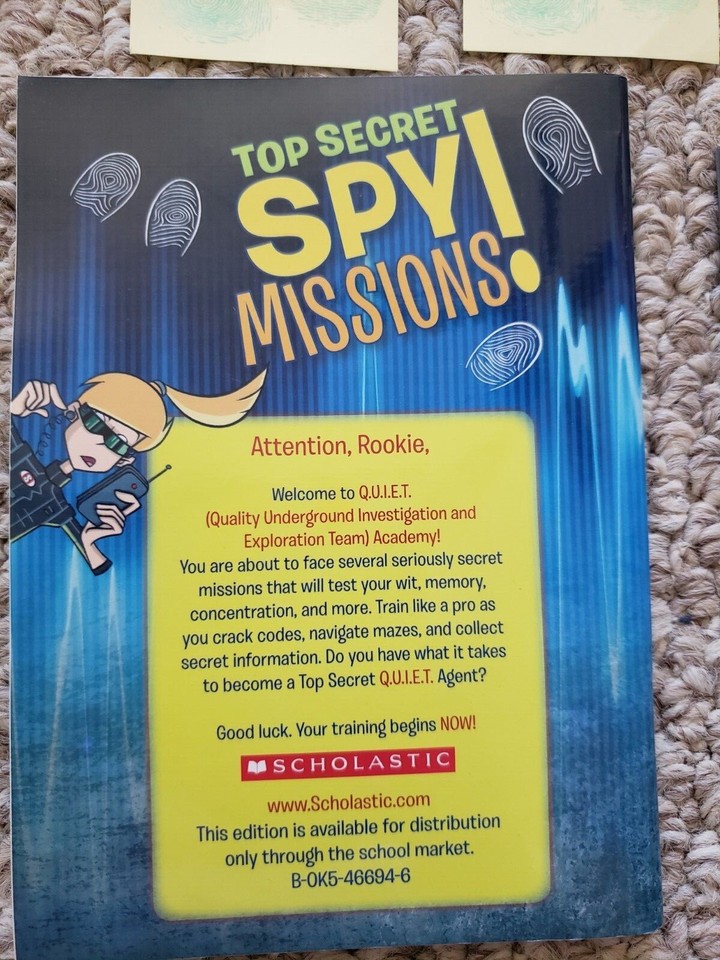 Scholastic Top Secret Spy Missions Book, Fingerprint Concealers ...